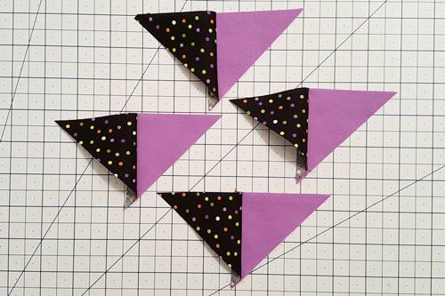 3 Patch Quarter Square Triangle Tutorial - Use Formula or Chart
