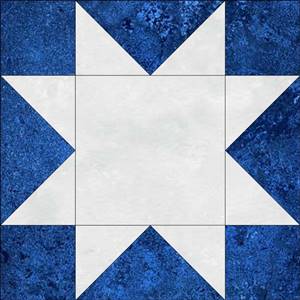 Easy Star Quilt Pattern - Eight Point Star Block - Sawtooth Star